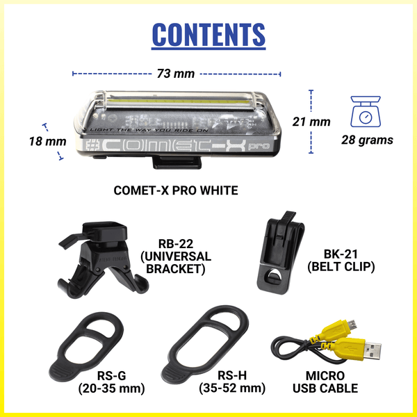 Moon Comet-X Pro 240 Lumens Bicycle White Light - ITOTS PTE LTD