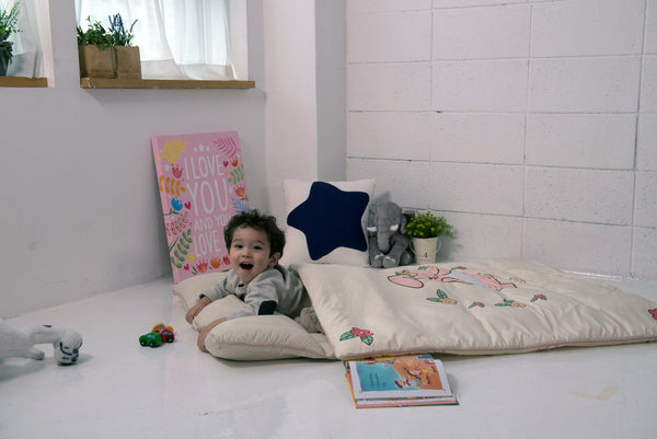 Portable Microfiber Nap Bedding Set - Shy Rabbit - ITOTS PTE LTD